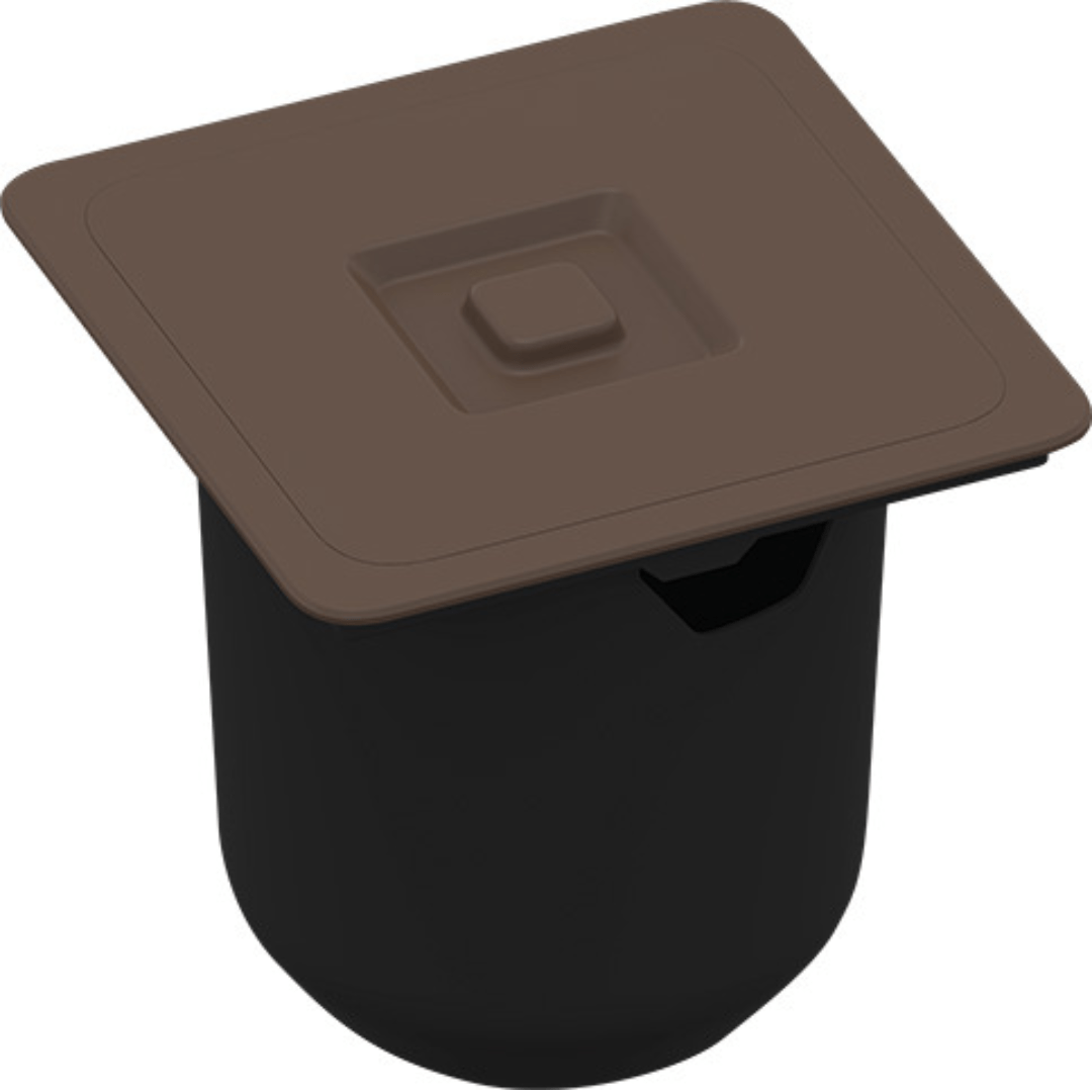 Lixeira De Embutir Quadrada Resistente Metasul 8L - MEU APE STORE